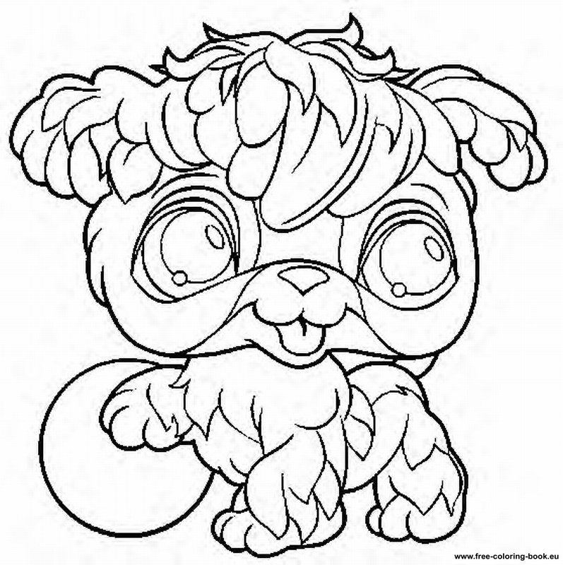 littlest pet shop coloring pages dog